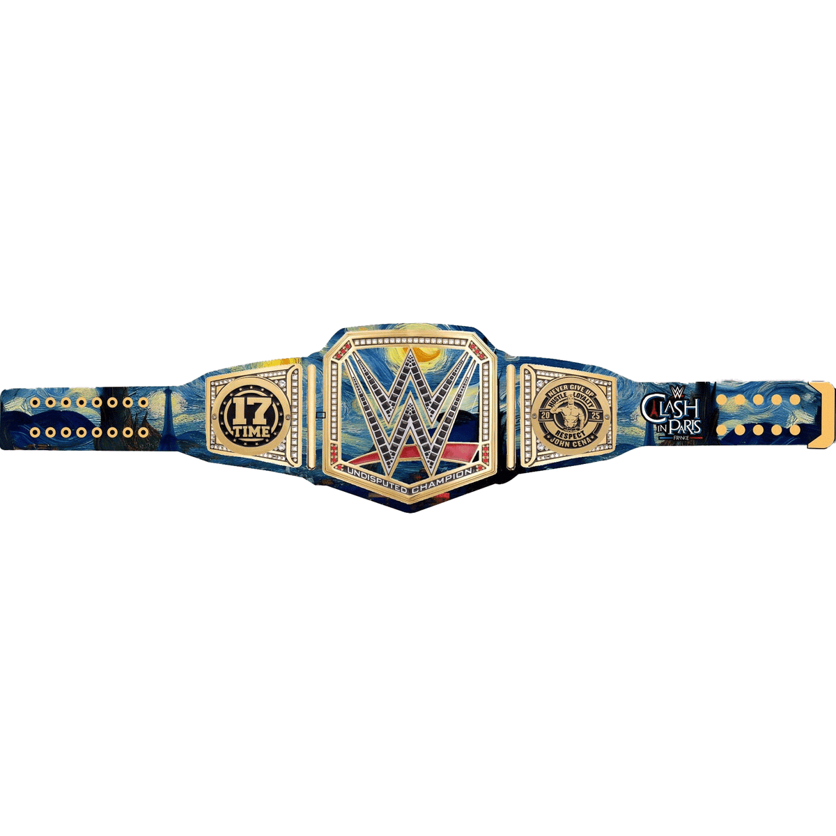 Clash In Paris WWE John Cena Inspired Championship Replica Wrestling T